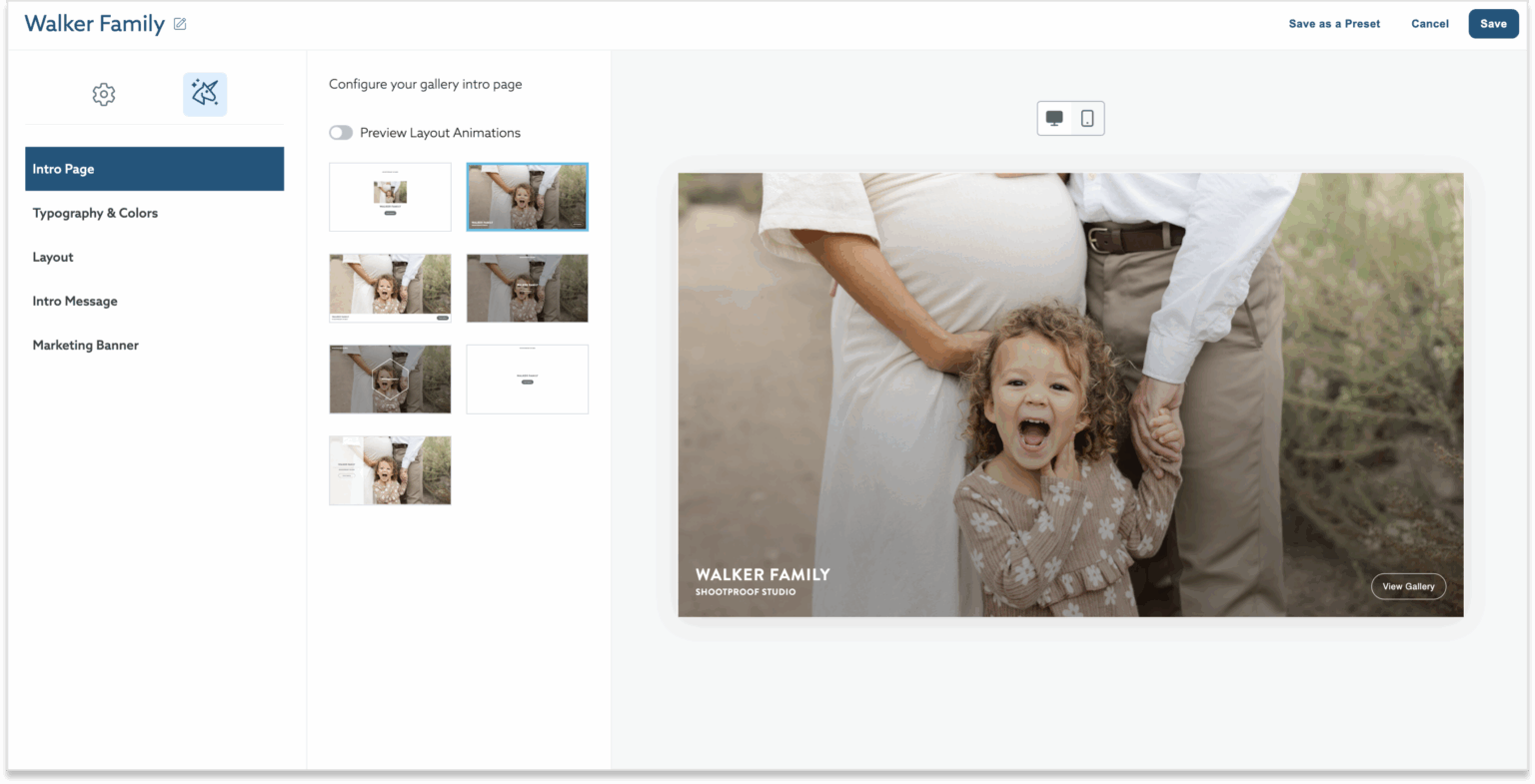 ShootProof Gallery Customization Updates: Phase One - ShootProof